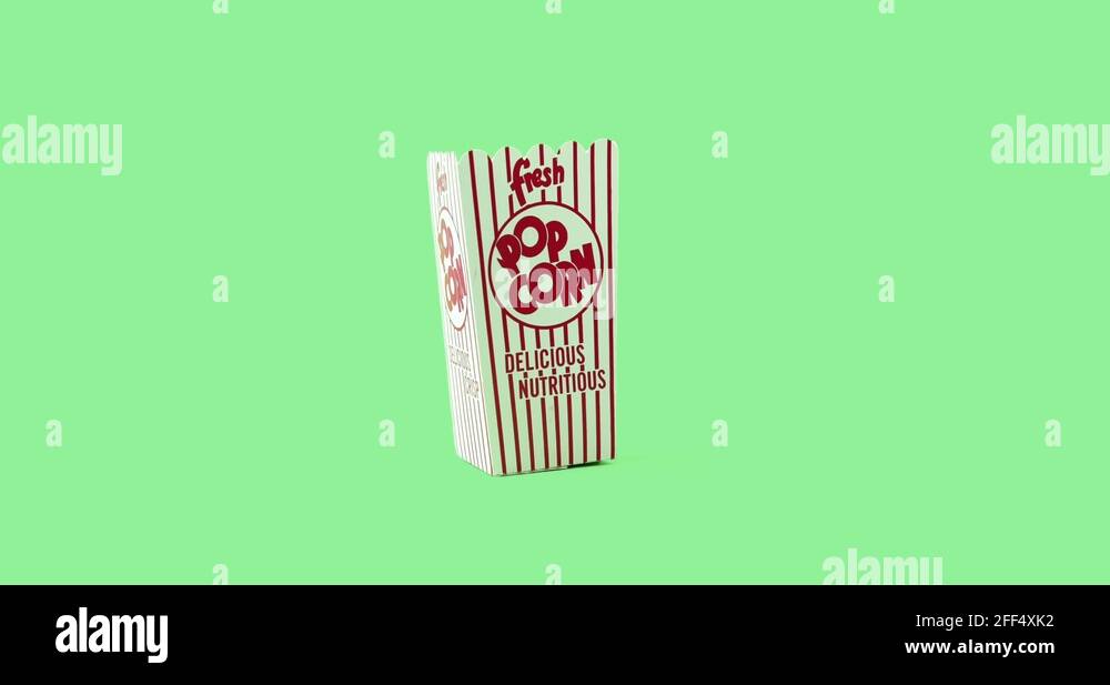popcorn box green screen Stock Video Footage - Alamy