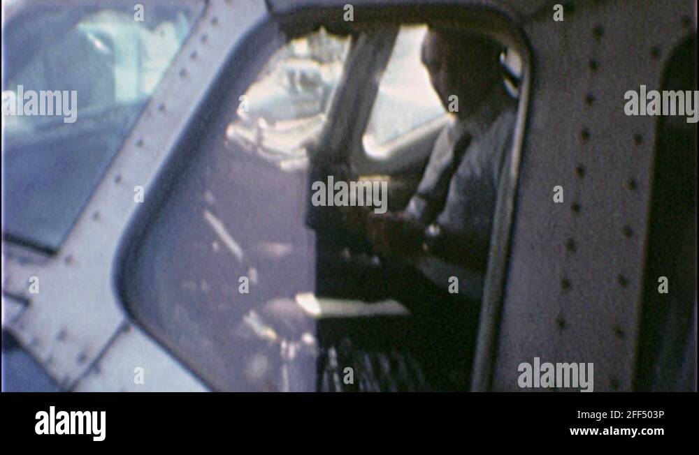 1960s AIRPLANE Jet Pilot Ready for Takeoff Checks Plane Vintage Film ...