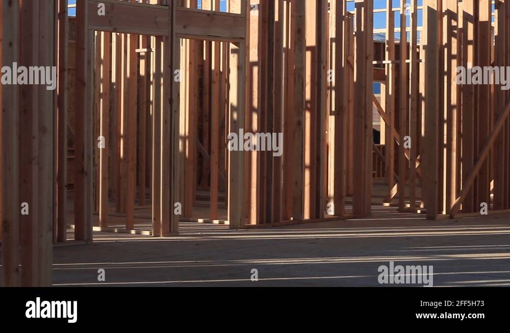 PAN LEFT TO RIGHT OF A BUILDING UNDER CONSTRUCTION Stock Video Footage ...