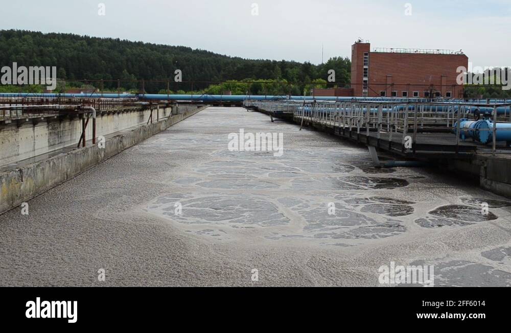 Cleaning of sedimentation tank of water treatment plant Stock Videos ...