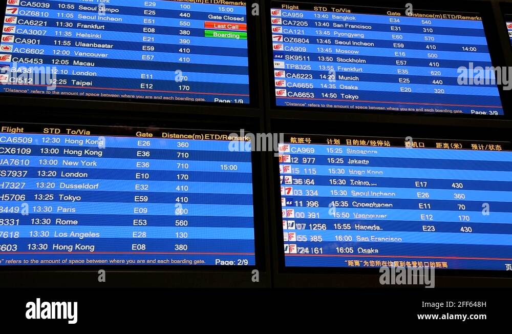 Airport departure boards Stock Videos & Footage - HD and 4K Video Clips ...