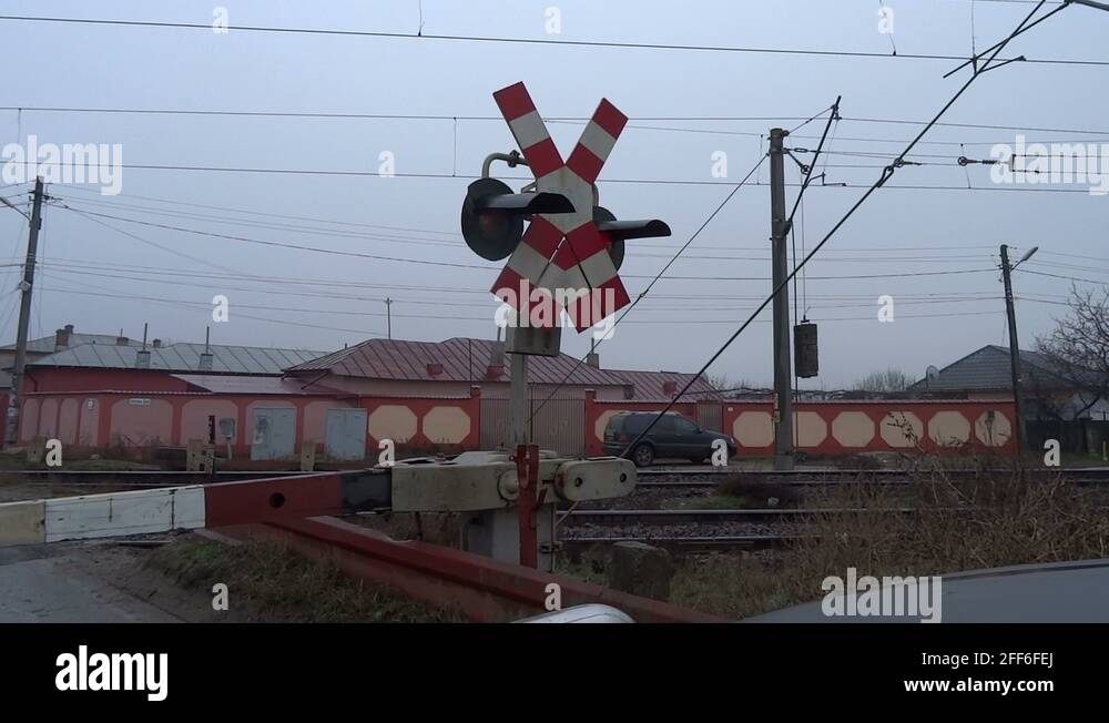 Railroad crossing lights barrier signal Stock Videos & Footage - HD and ...