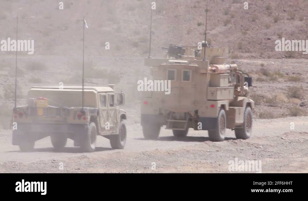 US - Army - MG Fire 01 - HMMWV - M2 cal. 50 firing Stock Video Footage ...