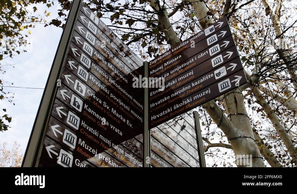 Town center information sign tourist information Stock Videos & Footage ...