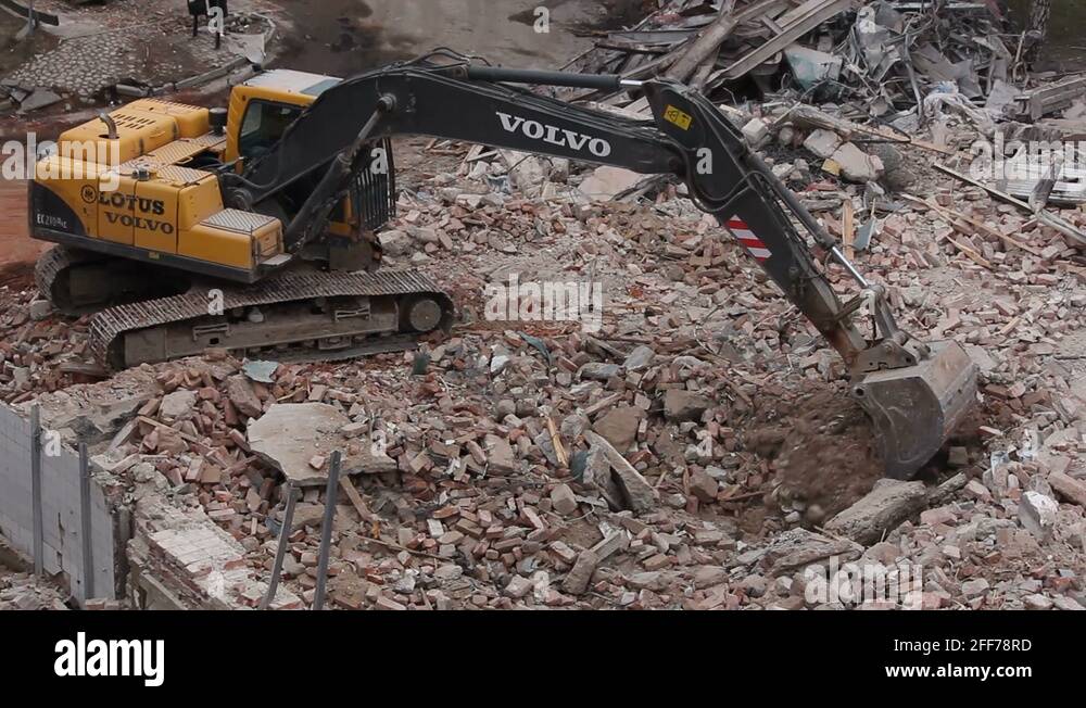 Demolition truck excavator Stock Videos & Footage - HD and 4K Video ...