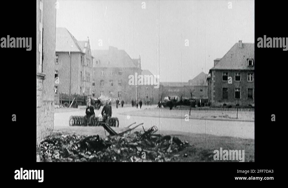 WW2 - City Muenster - Survivors 01 Stock Video Footage - Alamy