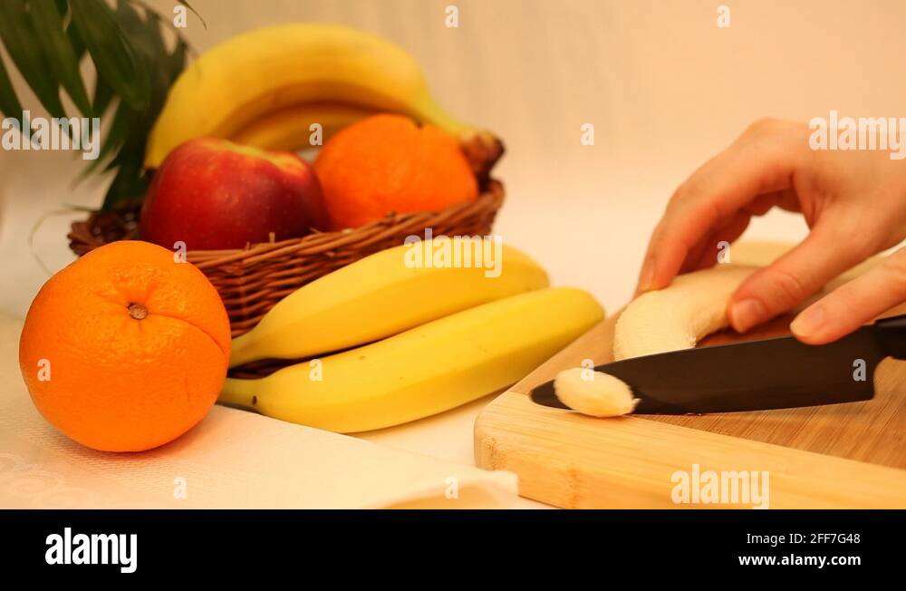 Banana slices in bowl and bananas Stock Videos & Footage - HD and 4K ...