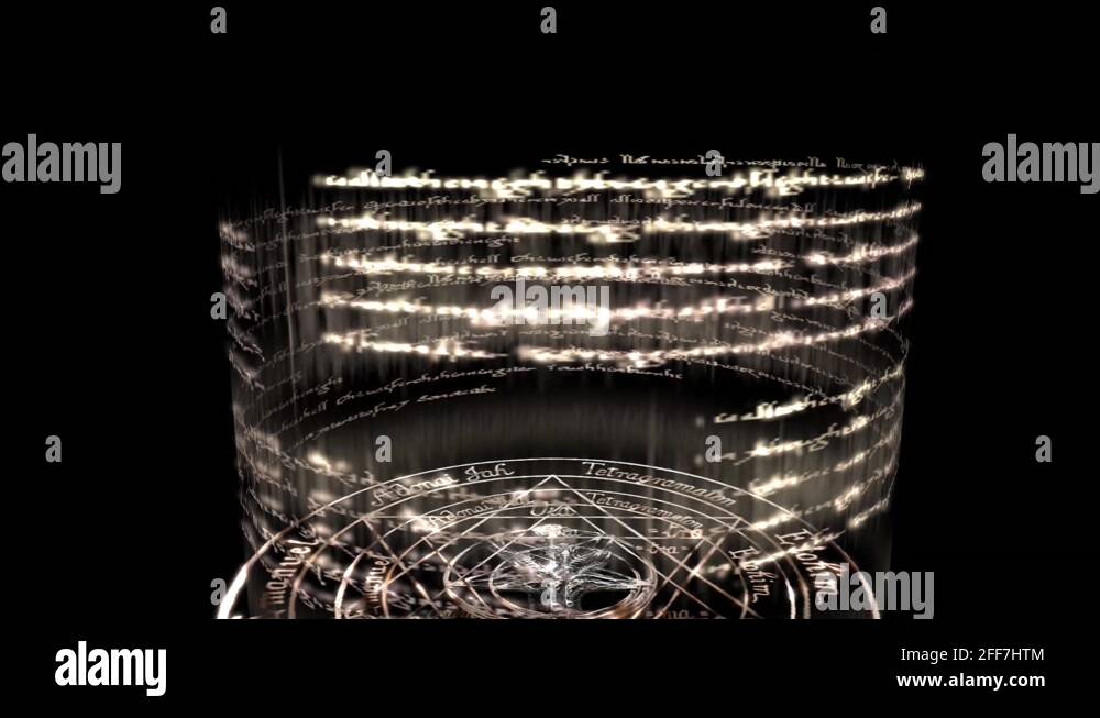 rotating christ rune around witchcraft pentagram baphomet,dazzling ...