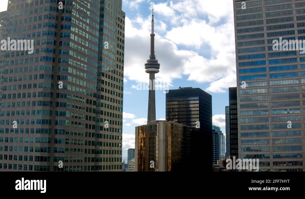 Skyline with CN Tower - Toronto Canada Stock Video Footage - Alamy