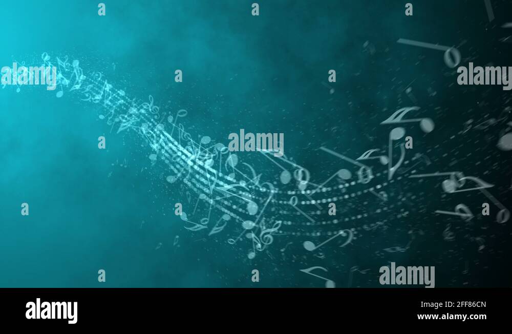 Animated background with musical notes Stock Video Footage - Alamy