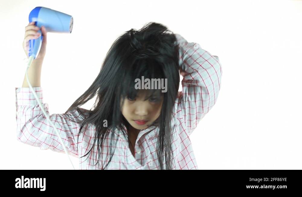 Little girl drying hair hair Stock Videos & Footage - HD and 4K Video ...