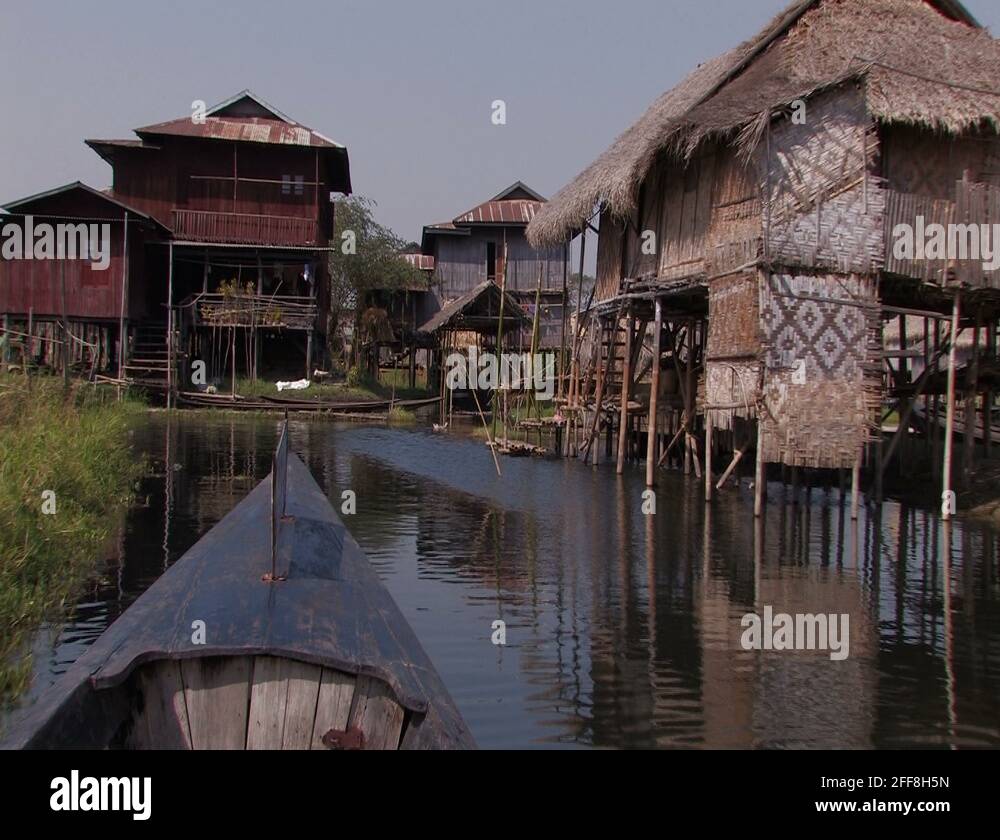Southeast asia myanmar burma inlay lake houses Stock Videos & Footage ...