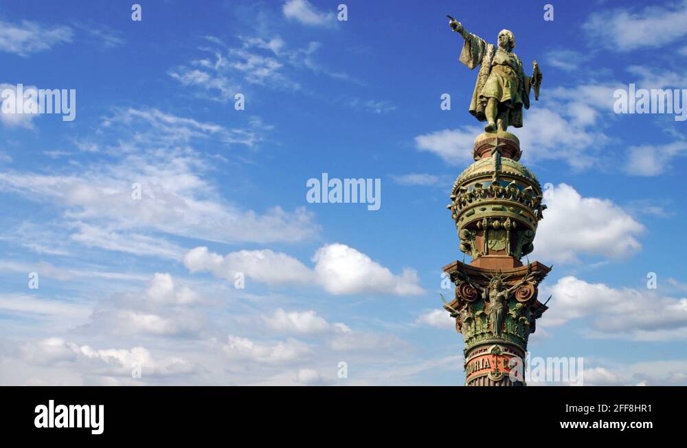 Monument christopher columbus barcelona column Stock Videos & Footage ...