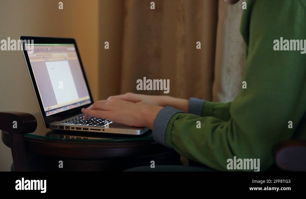 Student, exams, homework, teen boy studying and typing to laptop Stock ...