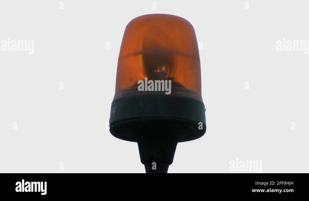 Rotating light danger caution warning safety lamp orange Stock Videos ...