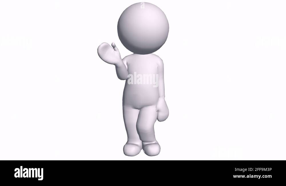 3D cartoon character NoNoNo disagree & Goodbye,comics people chat ...