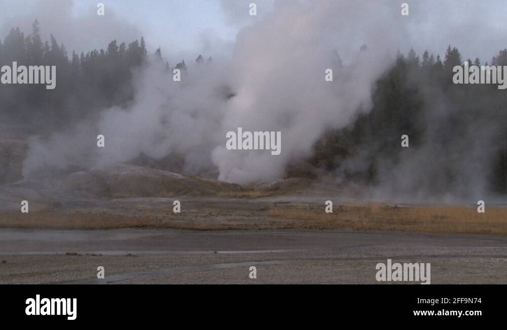geysers and thermal display in sunrise Stock Video Footage - Alamy