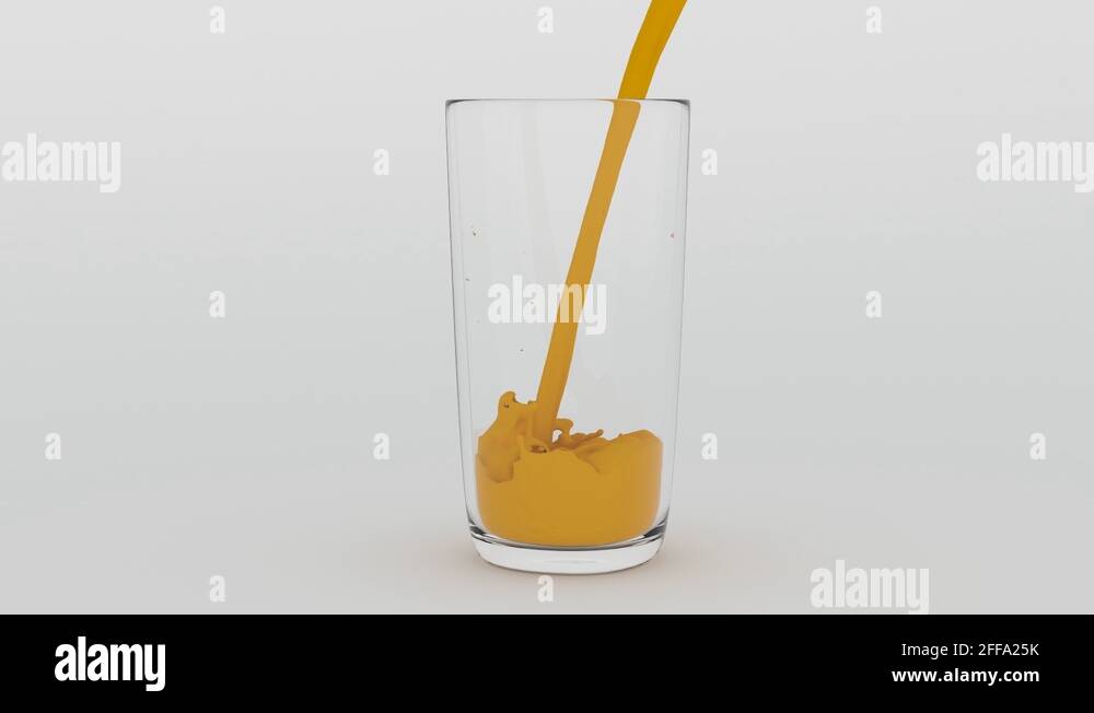 Animated orange juice pouring into the clear glass 3 1080p Stock Video ...