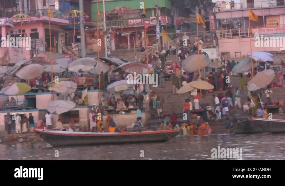 Varanasi banks river boats Stock Videos & Footage - HD and 4K Video ...