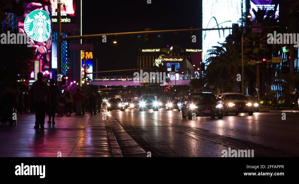 People walking down Las Vegas strip 4k Stock Video Footage - Alamy