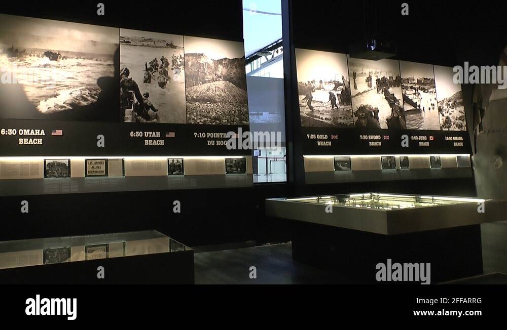 D-Day display inside the Mémorial de Caen (Caen Memorial), Normandy ...