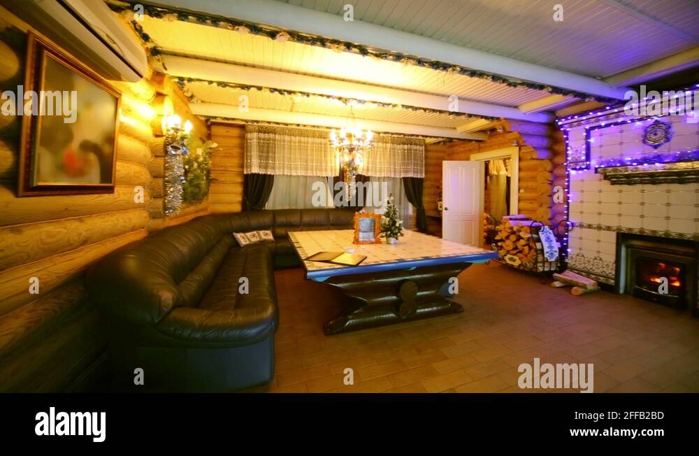 Overview of resting room interior in bathing complex Stock Video ...