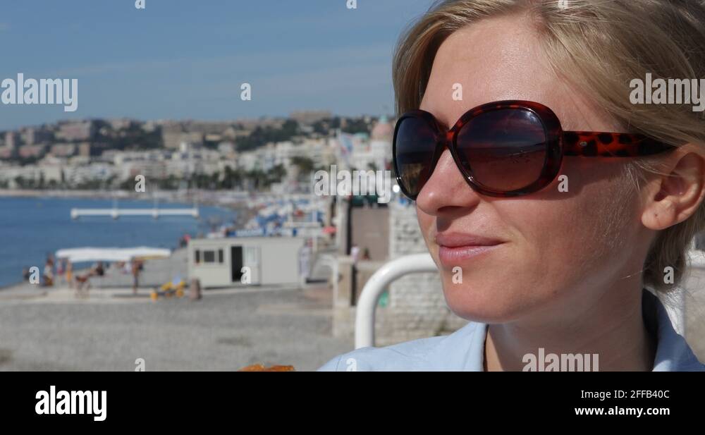 Woman beach nice french riviera Stock Videos & Footage - HD and 4K ...