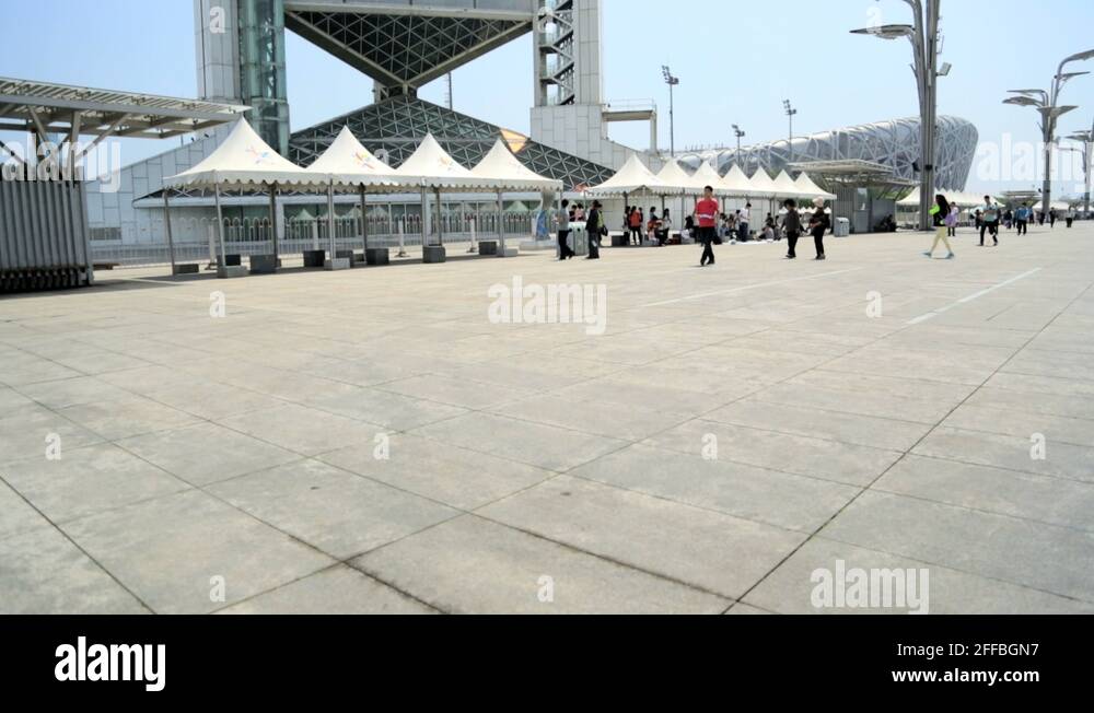 Beijing Olympic Building IBC Broadcasting Tower China Asia Stock Video ...