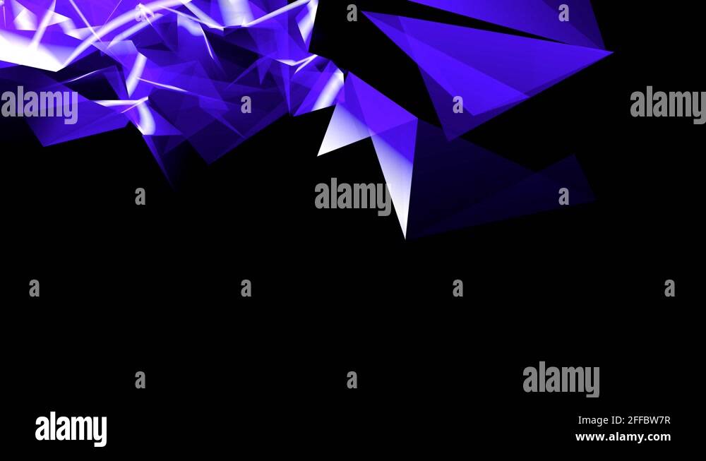 4k Abstract blue glass fragment curve&laser ray,flowing digital wave ...