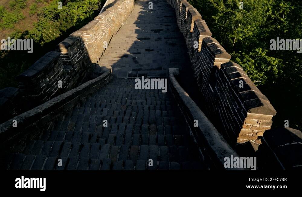 Watchtower Great Wall of China historic Beijing East Asia Stock Video ...