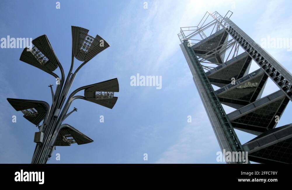 Beijing Olympic Building IBC Broadcasting Tower China Asia Stock Video ...