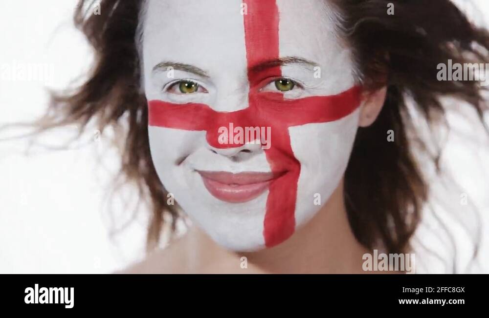 England football fan face paint Stock Videos & Footage - HD and 4K ...