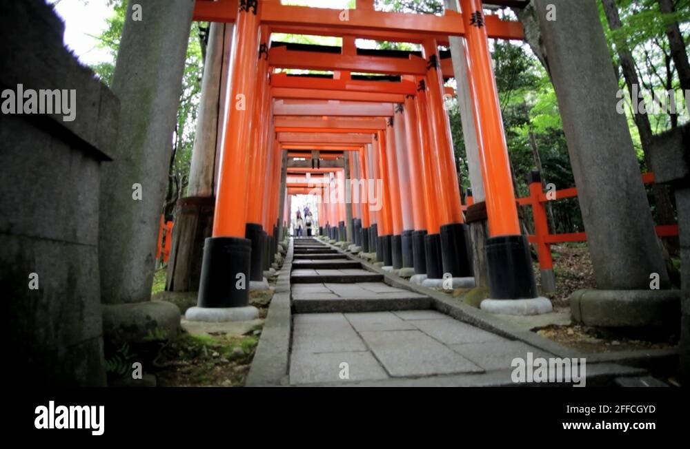 Fushimi inari taisha shrine entrance torii Stock Videos & Footage - HD ...