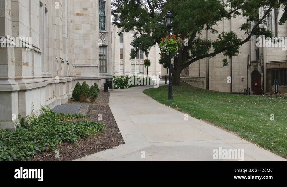 University campus walkway Stock Videos & Footage - HD and 4K Video ...