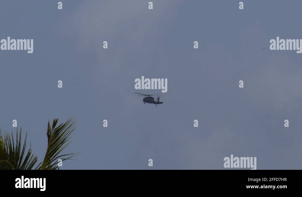 ATF Black Hawk helicopter hovering 12 Stock Video Footage - Alamy