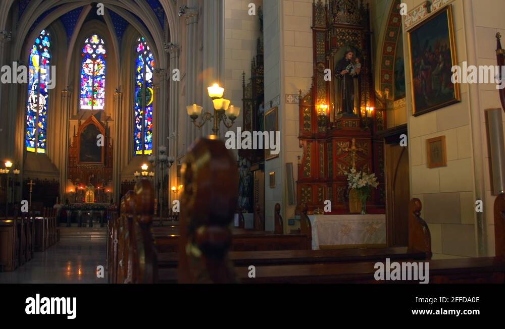 Catholic church interior stained glass Stock Videos & Footage - HD and ...