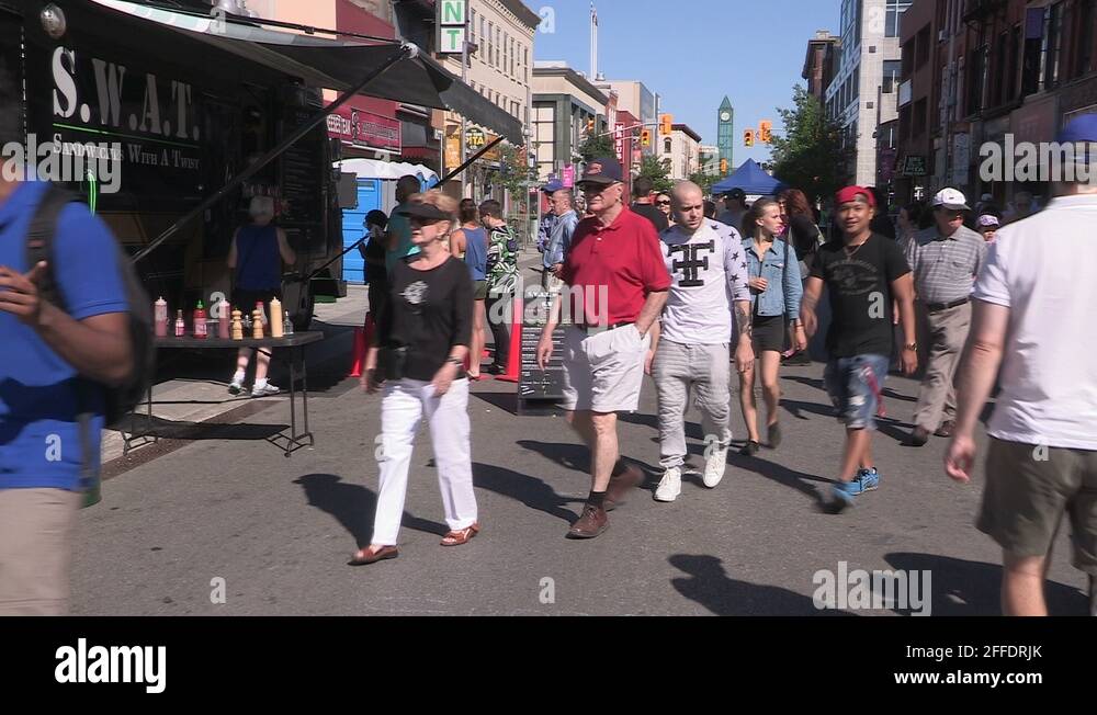 Summer street festival in Kitchener Stock Video Footage - Alamy