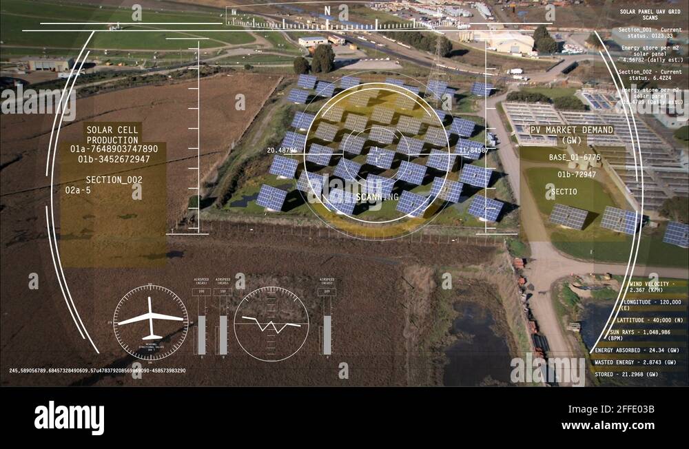 Drone Technology UAV Unmanned Aircraft solar motion graphics Turbine ...