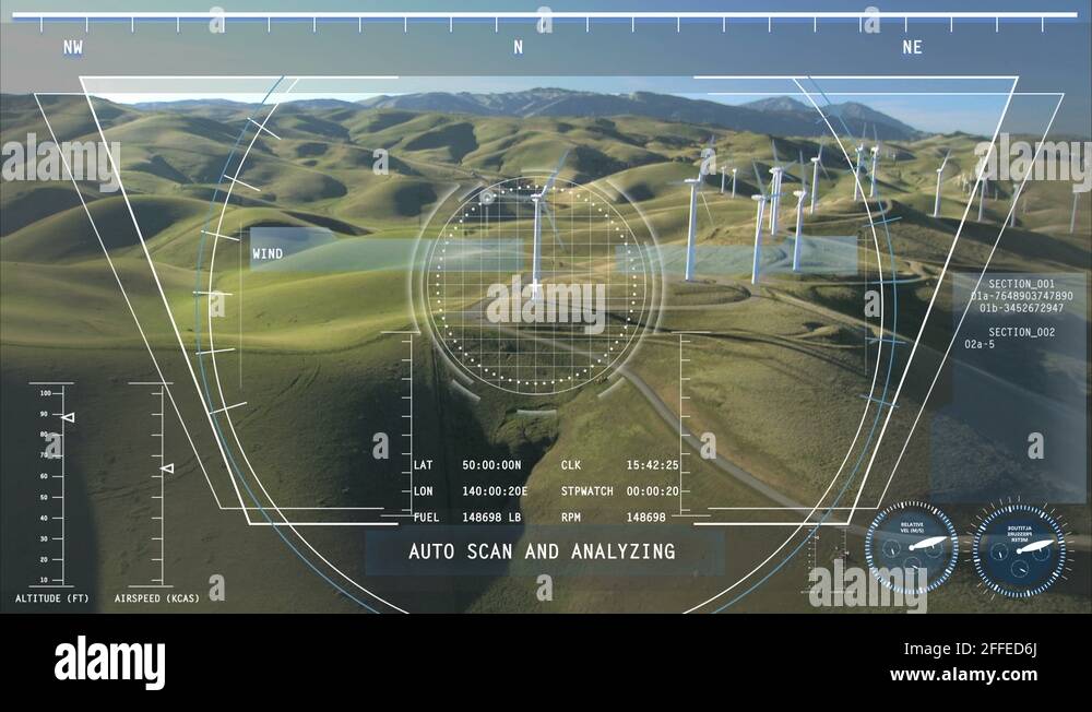 Drone Technology UAV Unmanned Aircraft Wind motion graphics Turbine ...