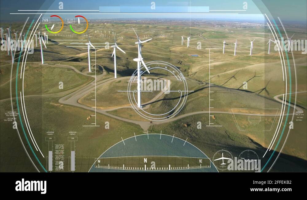 Drone Technology UAV Unmanned Aircraft Wind motion graphics Turbine ...