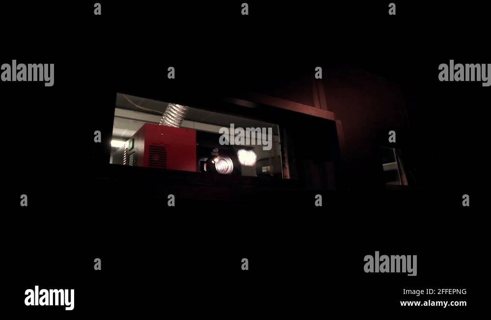 Cinema projector projecting , movie theatre room Stock Video Footage ...