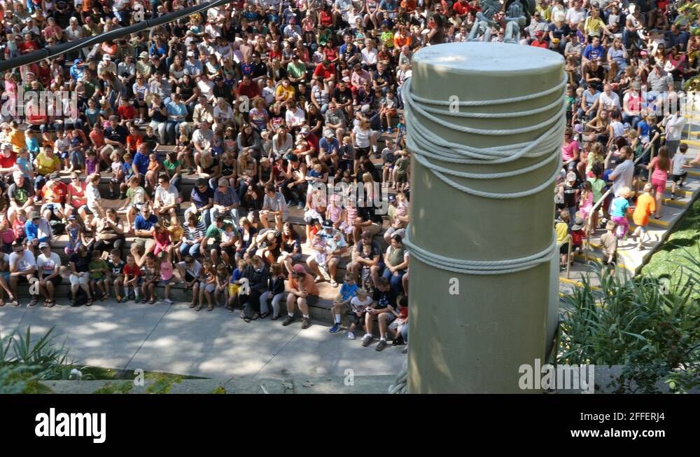 Outdoor crowd in an amphitheater Stock Video Footage - Alamy