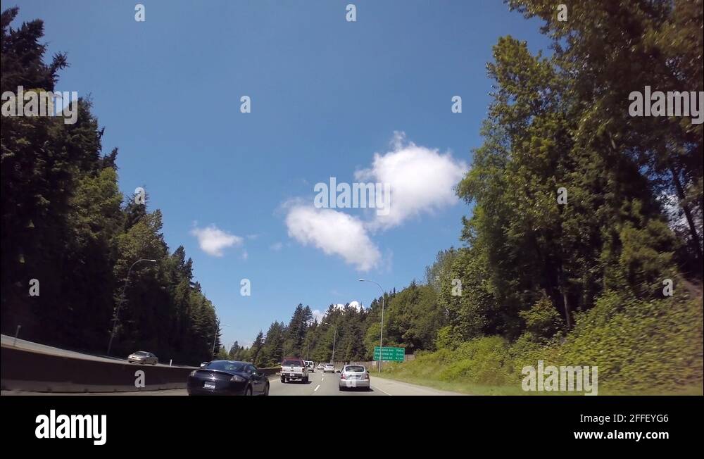 NORTH VANCOUVER BC CANADA Upper Levels Highway Stock Video Footage - Alamy