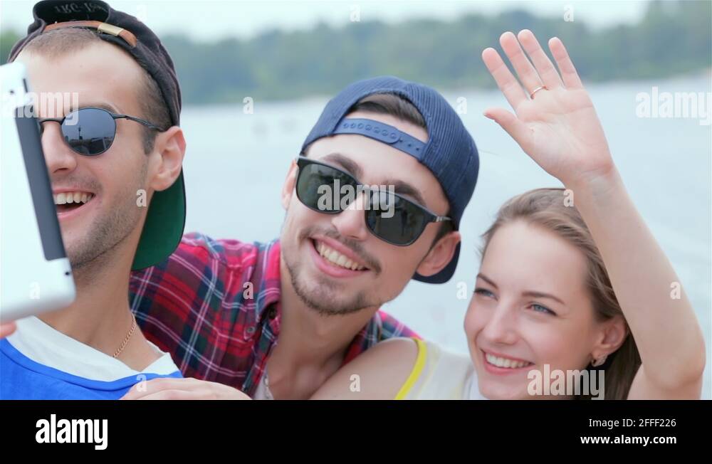 Teenagers photographing friends laughing portrait Stock Videos ...