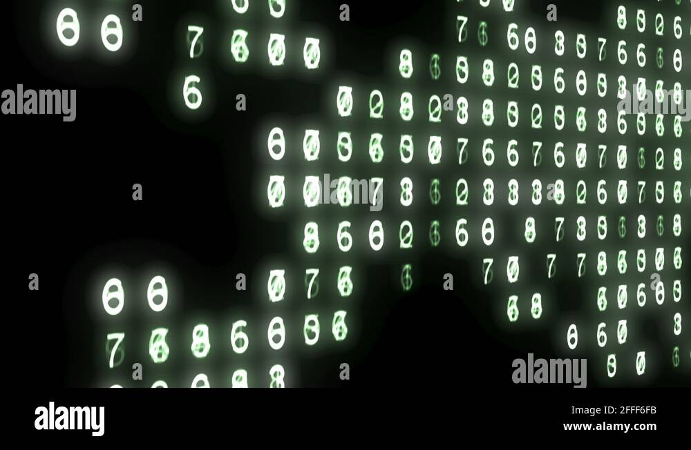 World map made from changing numbers Stock Video Footage - Alamy