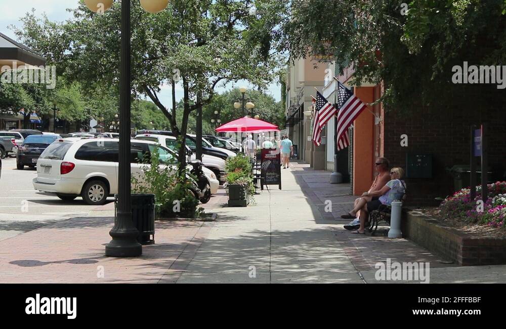 Small town square downtown brick buildings Stock Videos & Footage - HD ...