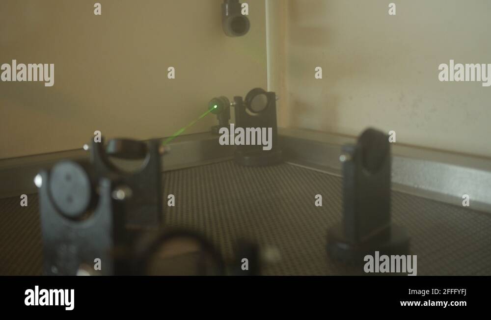 laser beam experiment table laboratory Stock Video Footage - Alamy