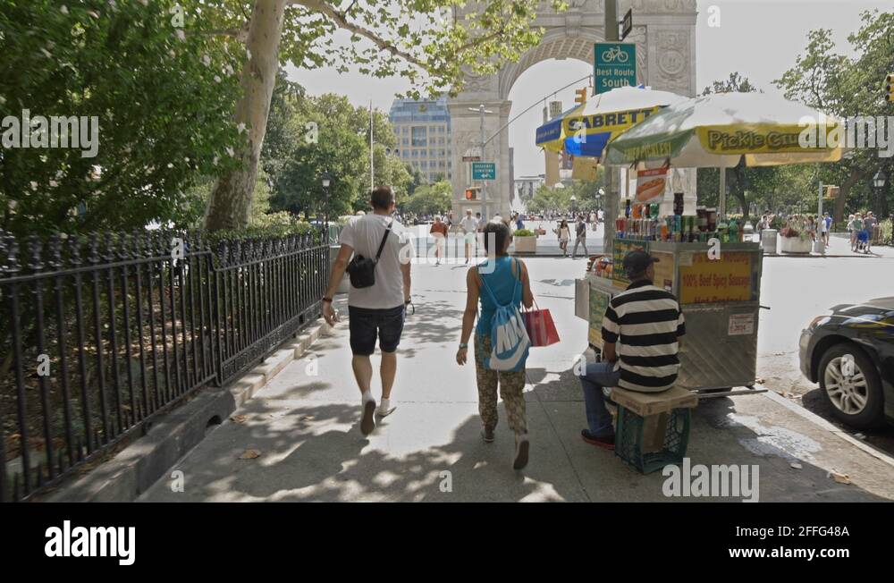 Washington Square Park Arch Manhattan New York City NYC 4K Landmark ...