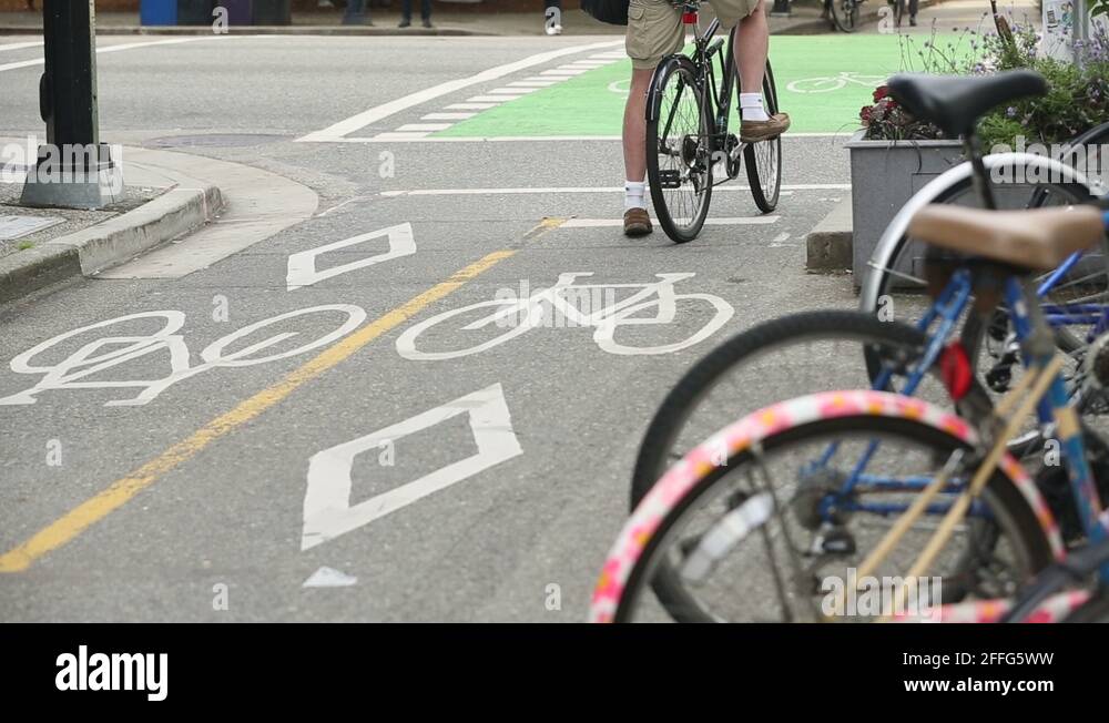 Marked cycle lane Stock Videos & Footage - HD and 4K Video Clips - Alamy