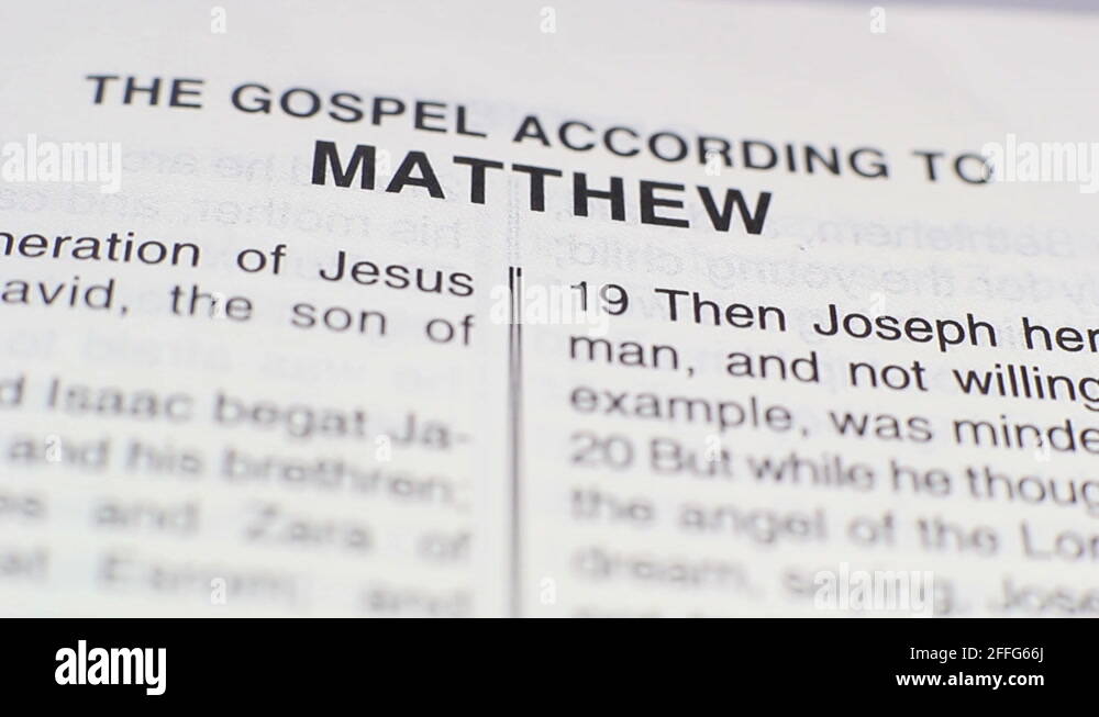 Book of matthew Stock Videos & Footage - HD and 4K Video Clips - Alamy